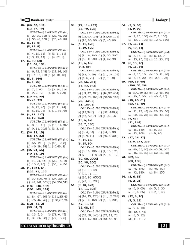 BookBharat - Reasoning CGL Warrior by Vikramjeet Sir | TCS Chapter-wise ...